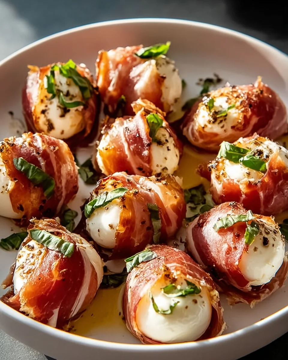 Beef Prosciutto Wrapped Mozzarella Bites: Savory Appetizer Delight ...